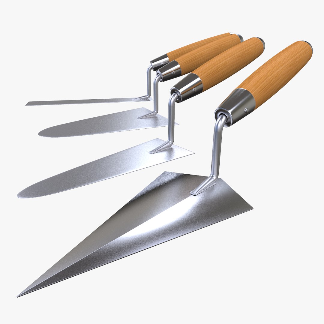 3d model trowels set
