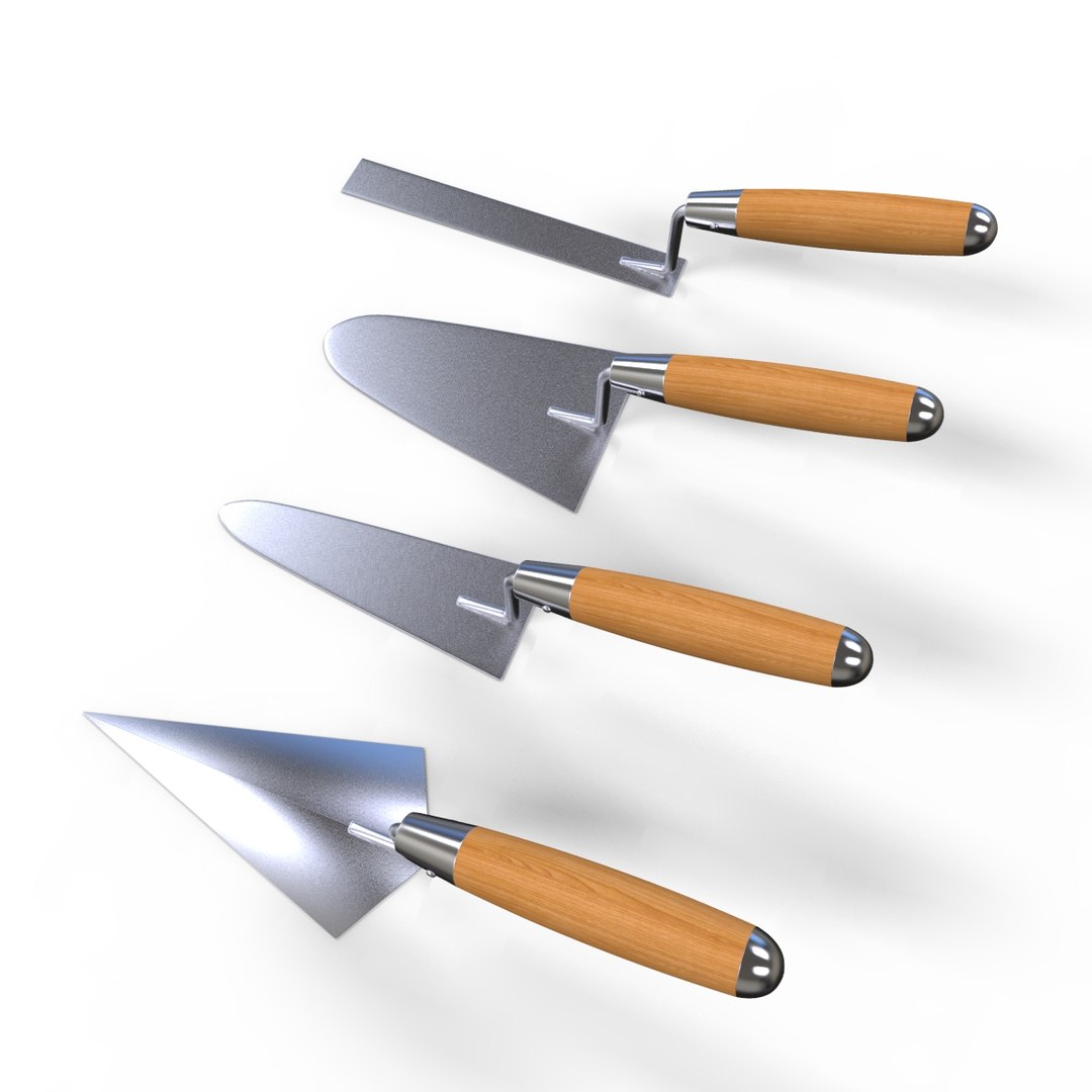 3d model trowels set