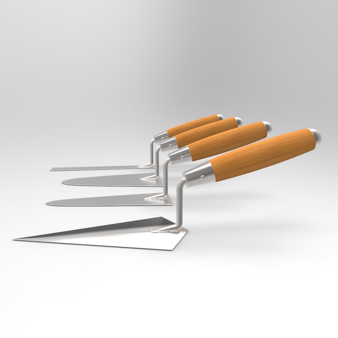 3d model trowels set
