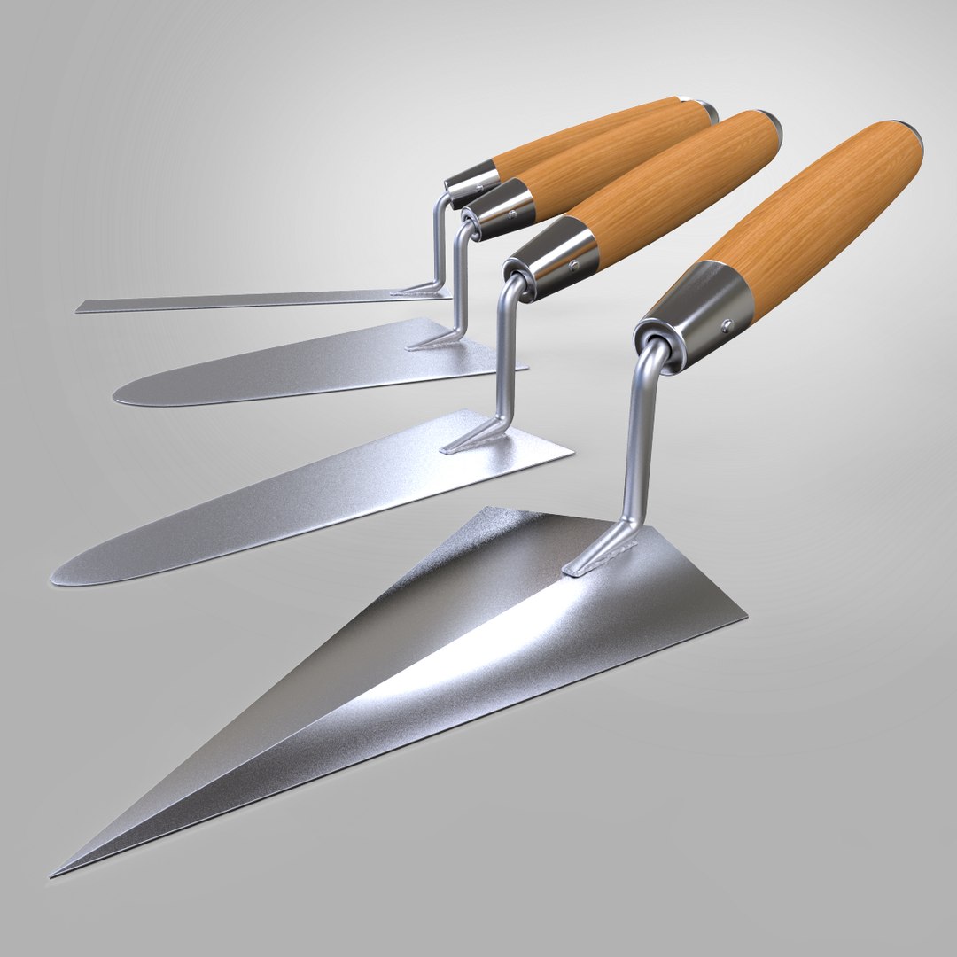3d model trowels set