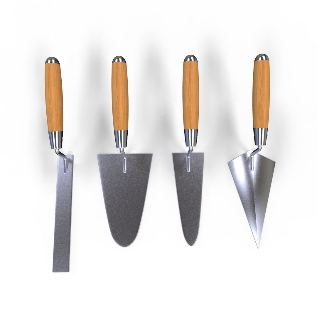 3d model trowels set