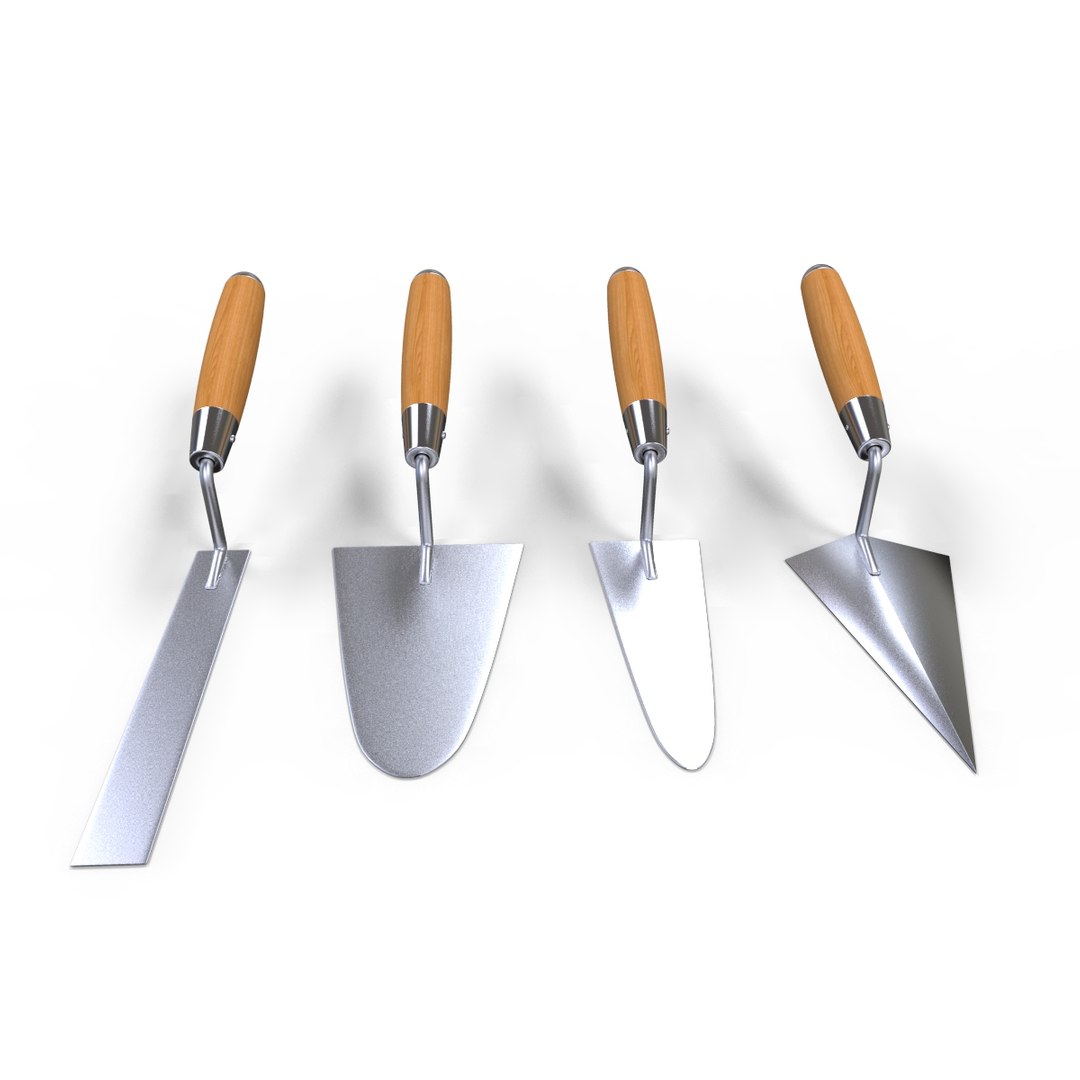 3d model trowels set