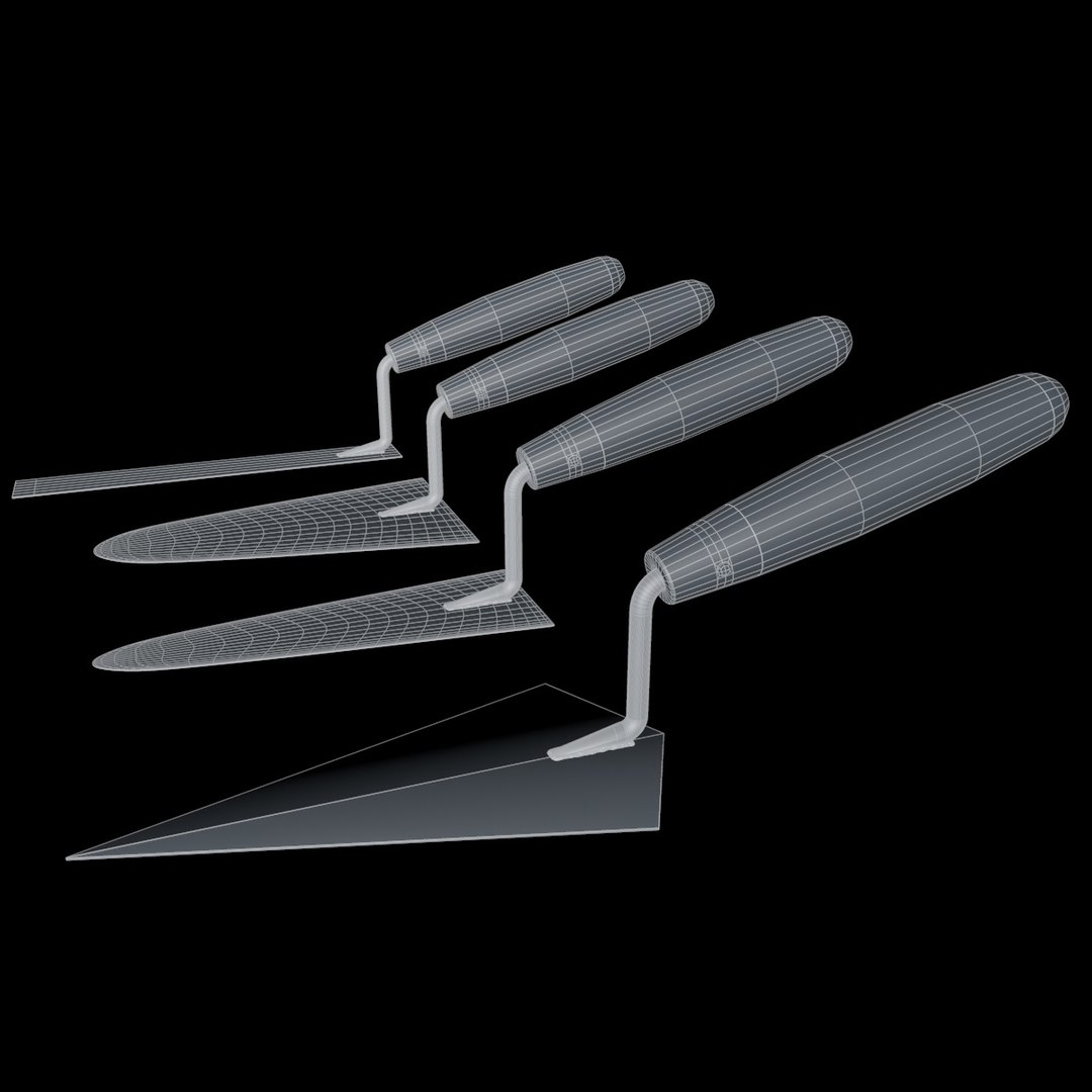 3d model trowels set