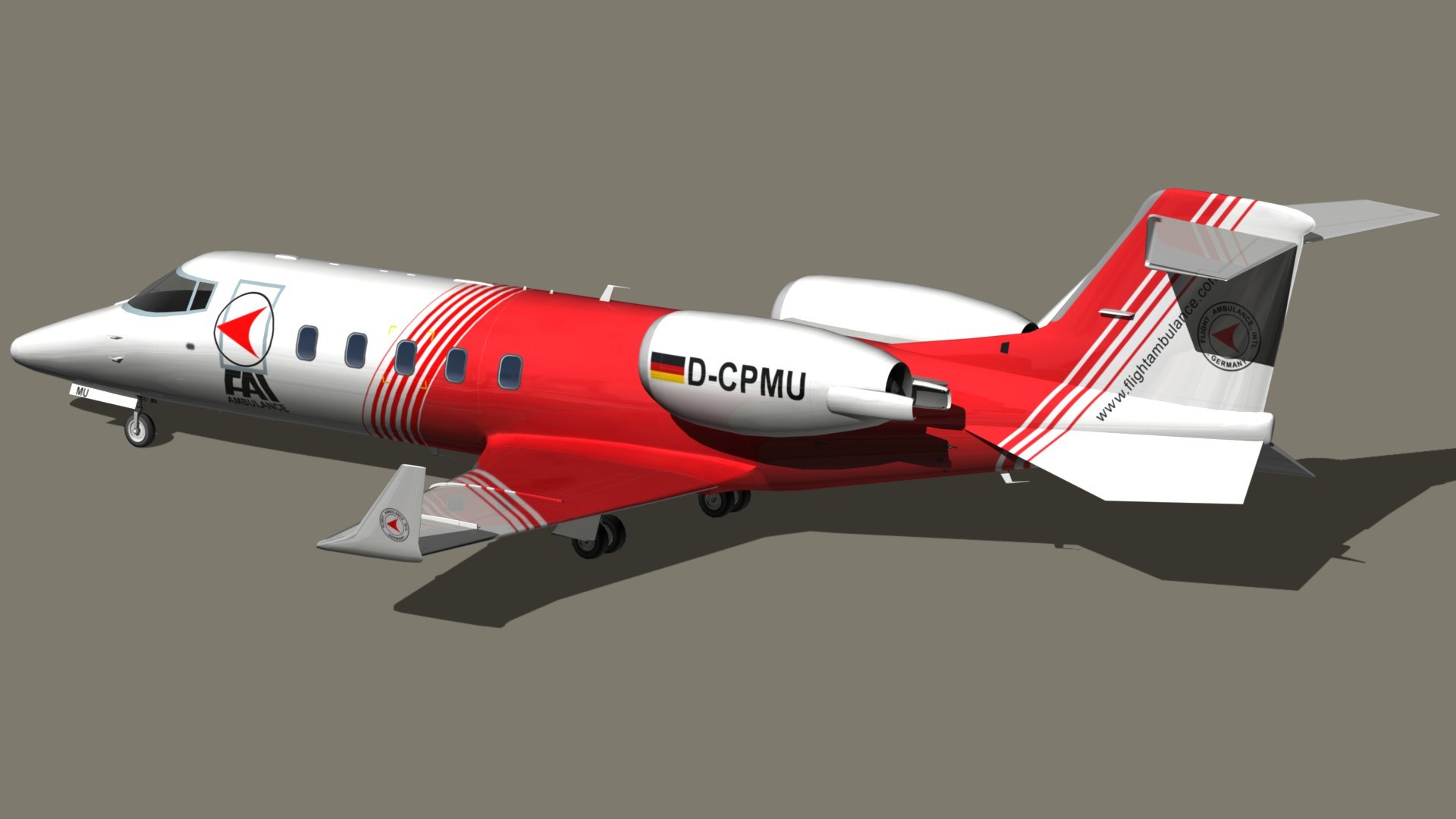 3D Model Bombardier Learjet 60 Ambulance - TurboSquid 1664343