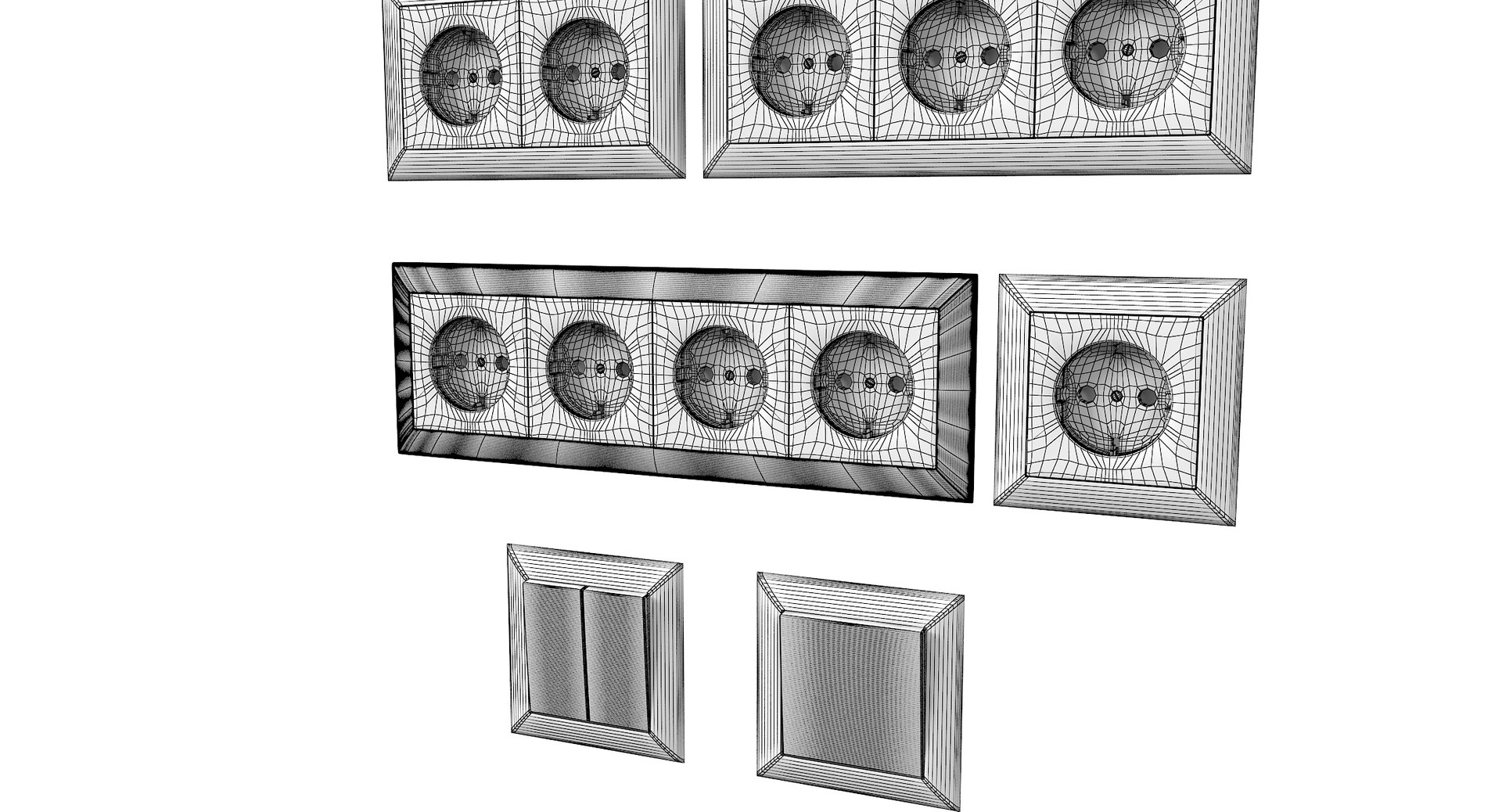 Outlet Set 3D Model - TurboSquid 1348377