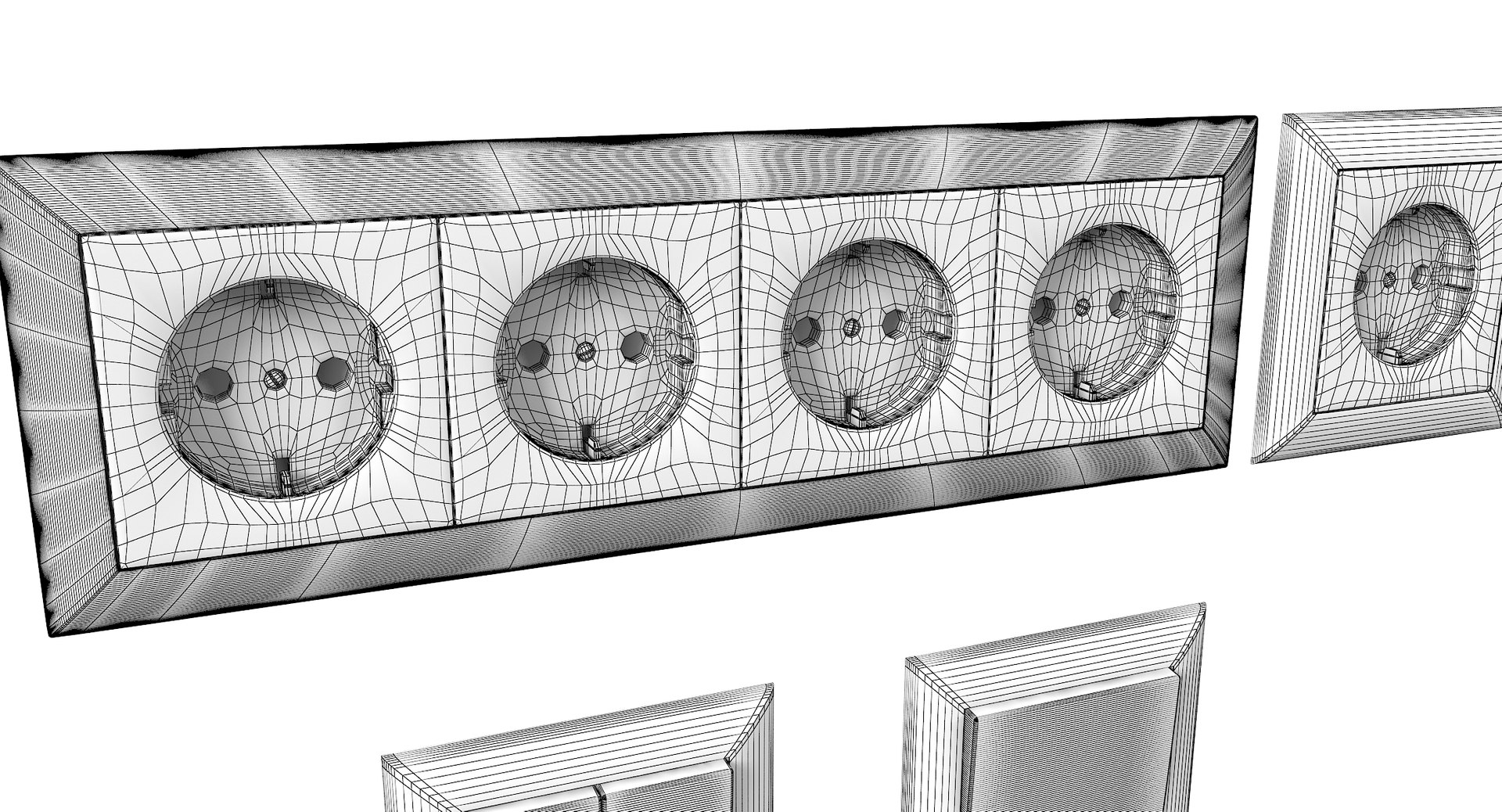 Outlet Set 3D Model - TurboSquid 1348377