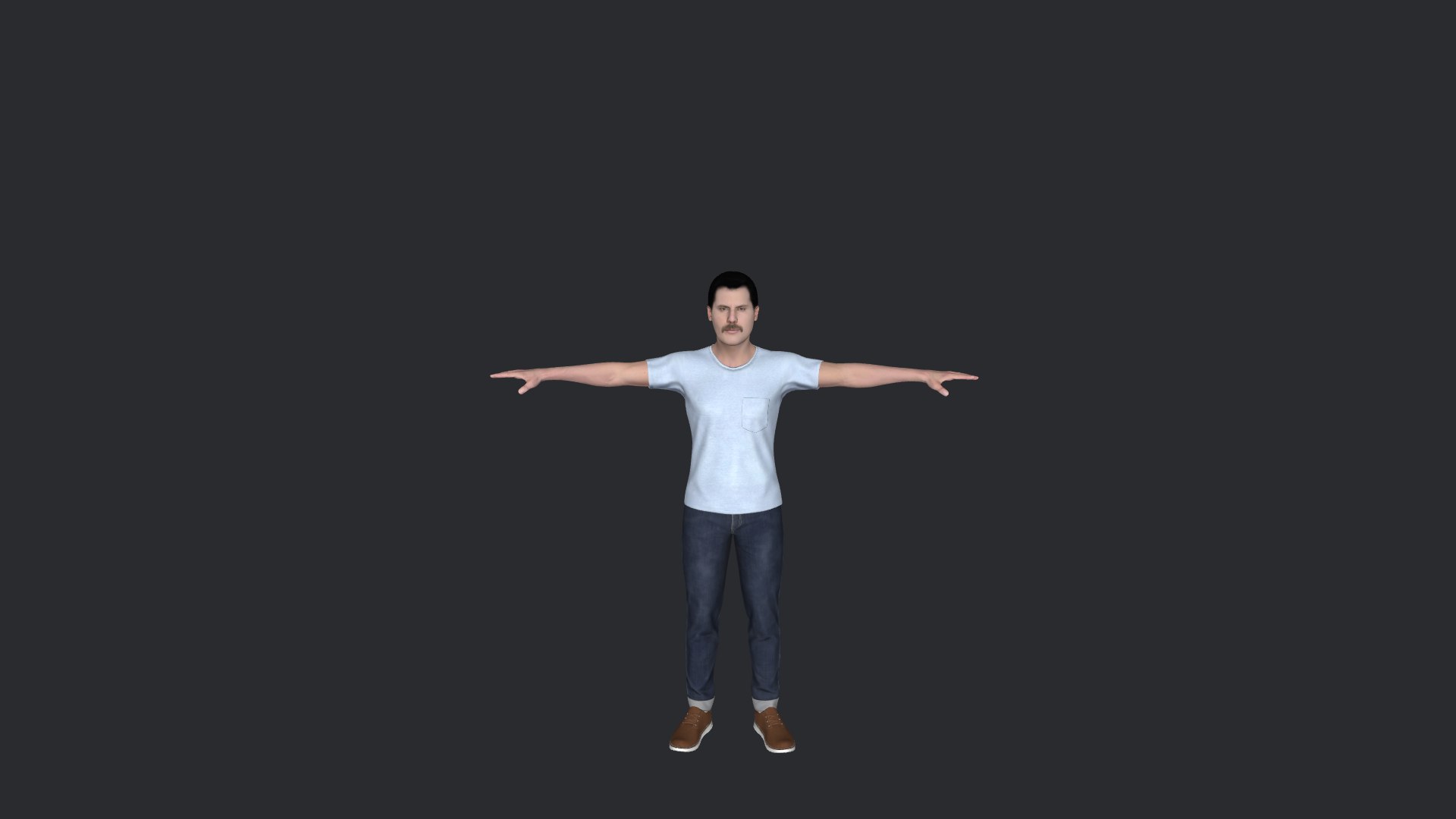 3D Freddie Mercury Hyper Realistic Full Body Fully Rigged 3D Character ...