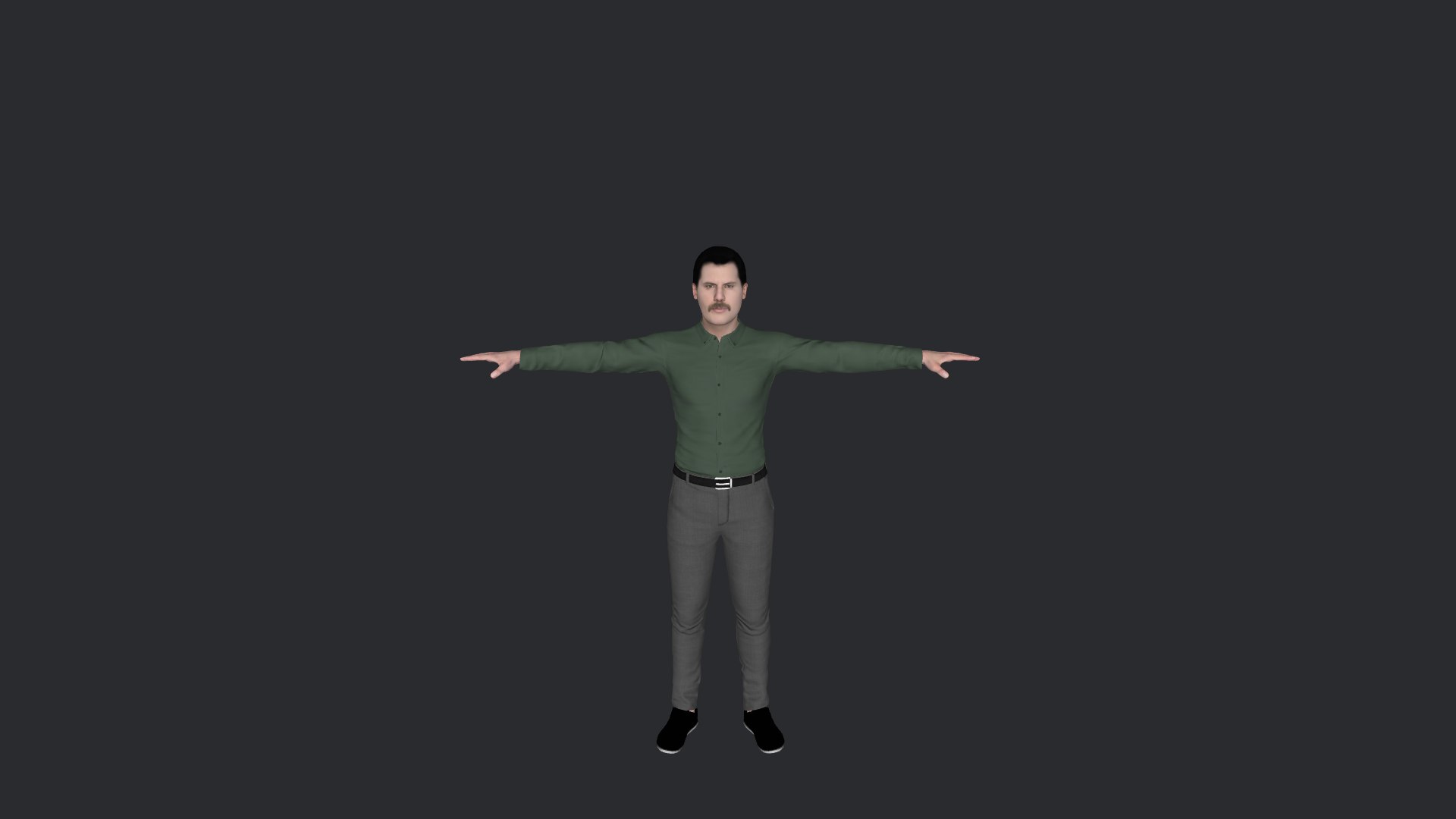 3D Freddie Mercury Hyper Realistic Full Body Fully Rigged 3D Character ...