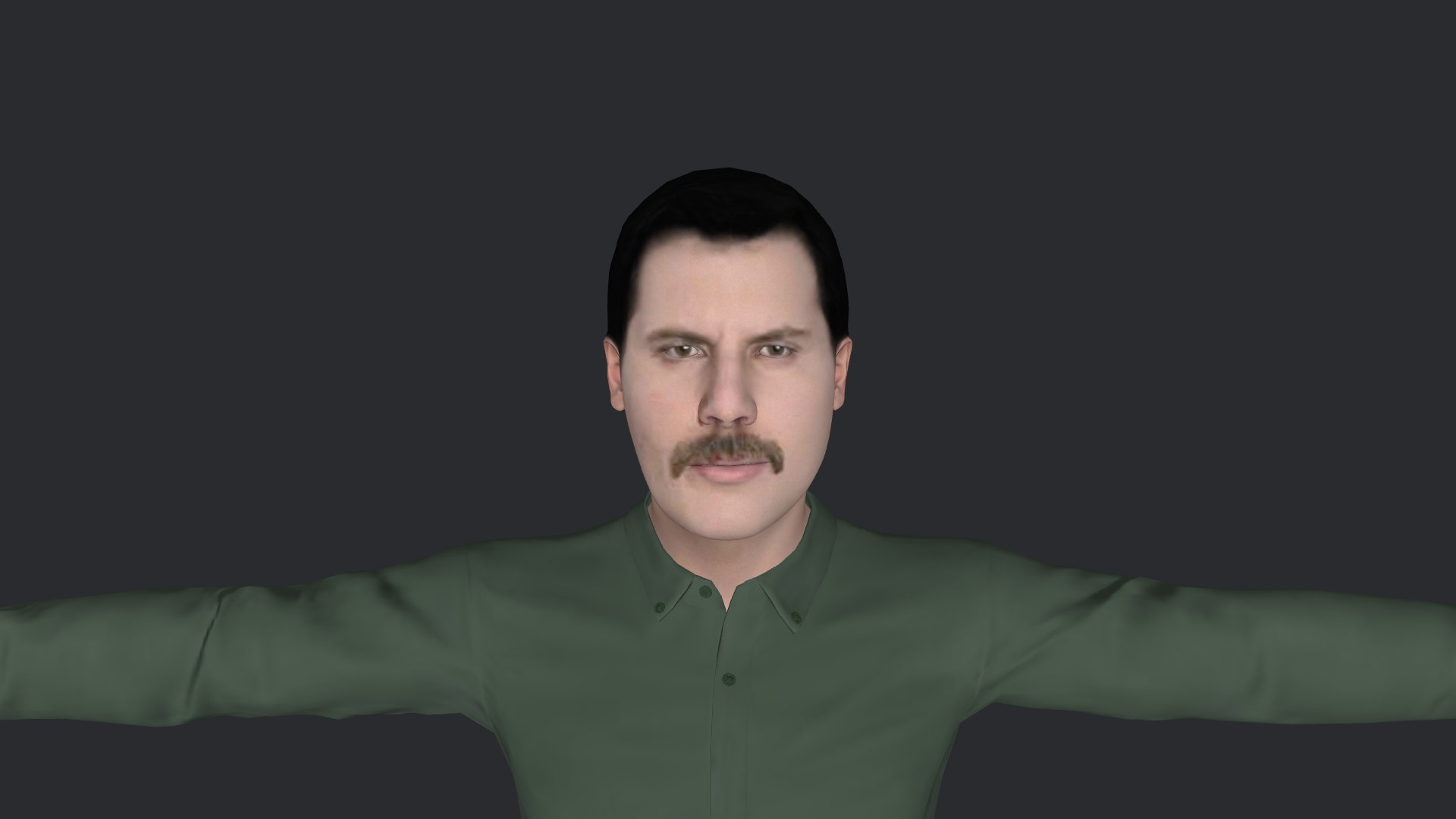 3D Freddie Mercury Hyper Realistic Full Body Fully Rigged 3D Character ...