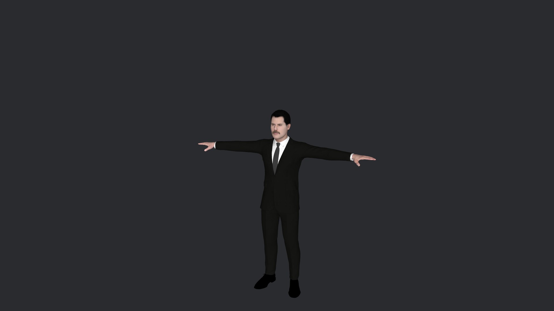 3D Freddie Mercury Hyper Realistic Full Body Fully Rigged 3D Character ...