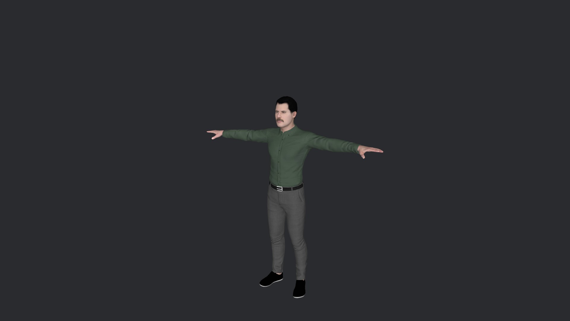 3D Freddie Mercury Hyper Realistic Full Body Fully Rigged 3D Character ...