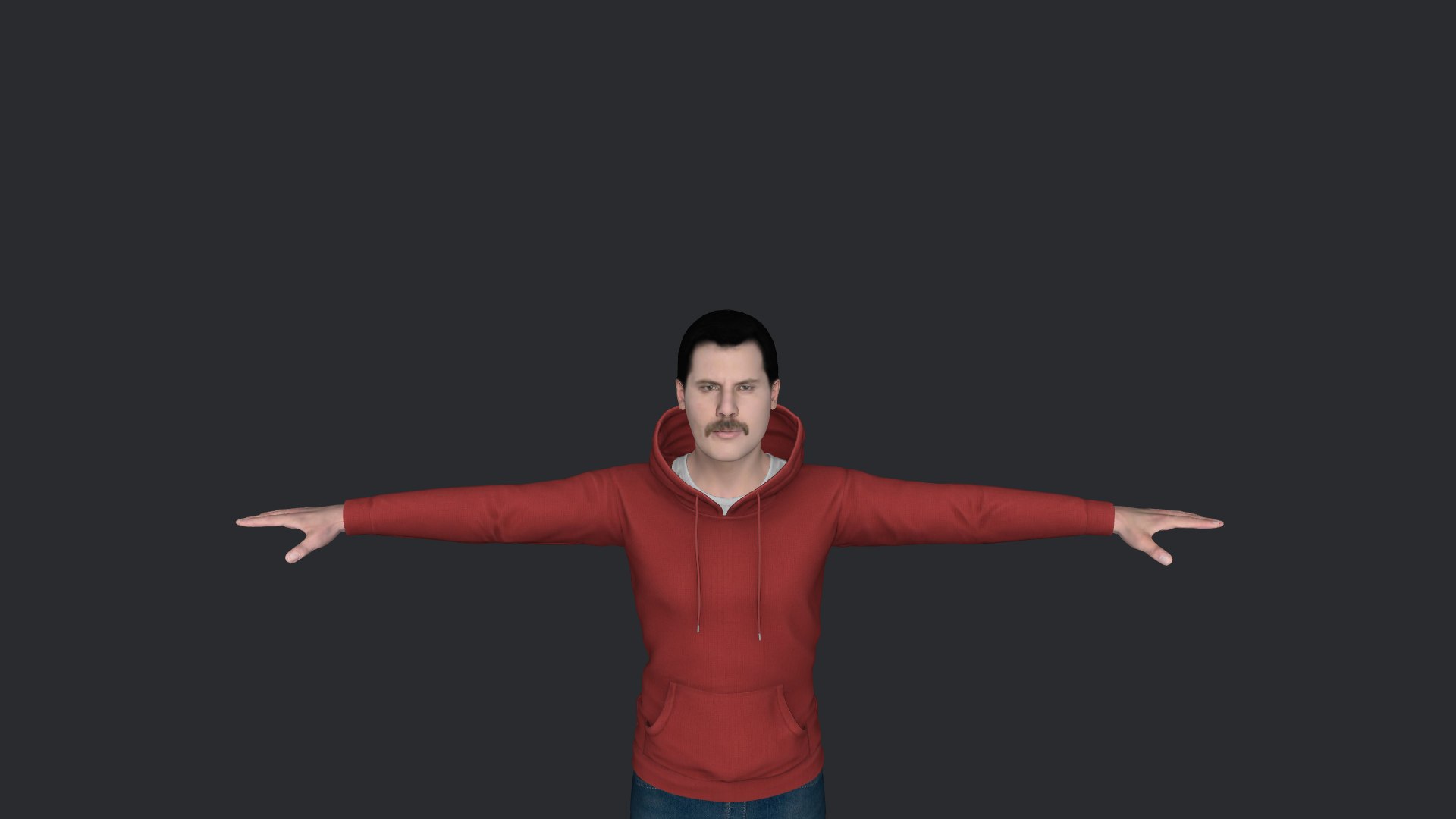 3D Freddie Mercury Hyper Realistic Full Body Fully Rigged 3D Character ...
