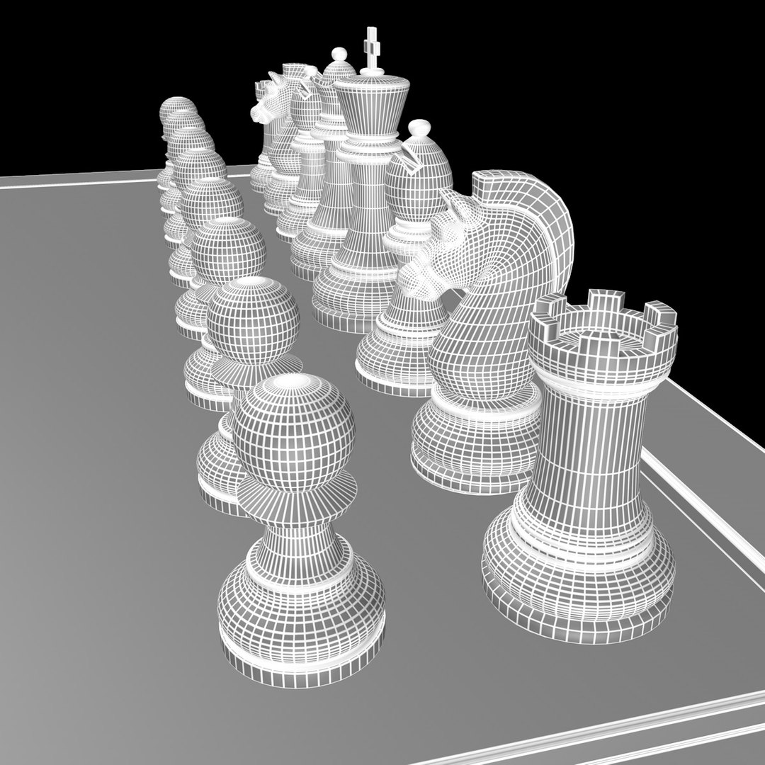 Chess Set Hd 3d Model