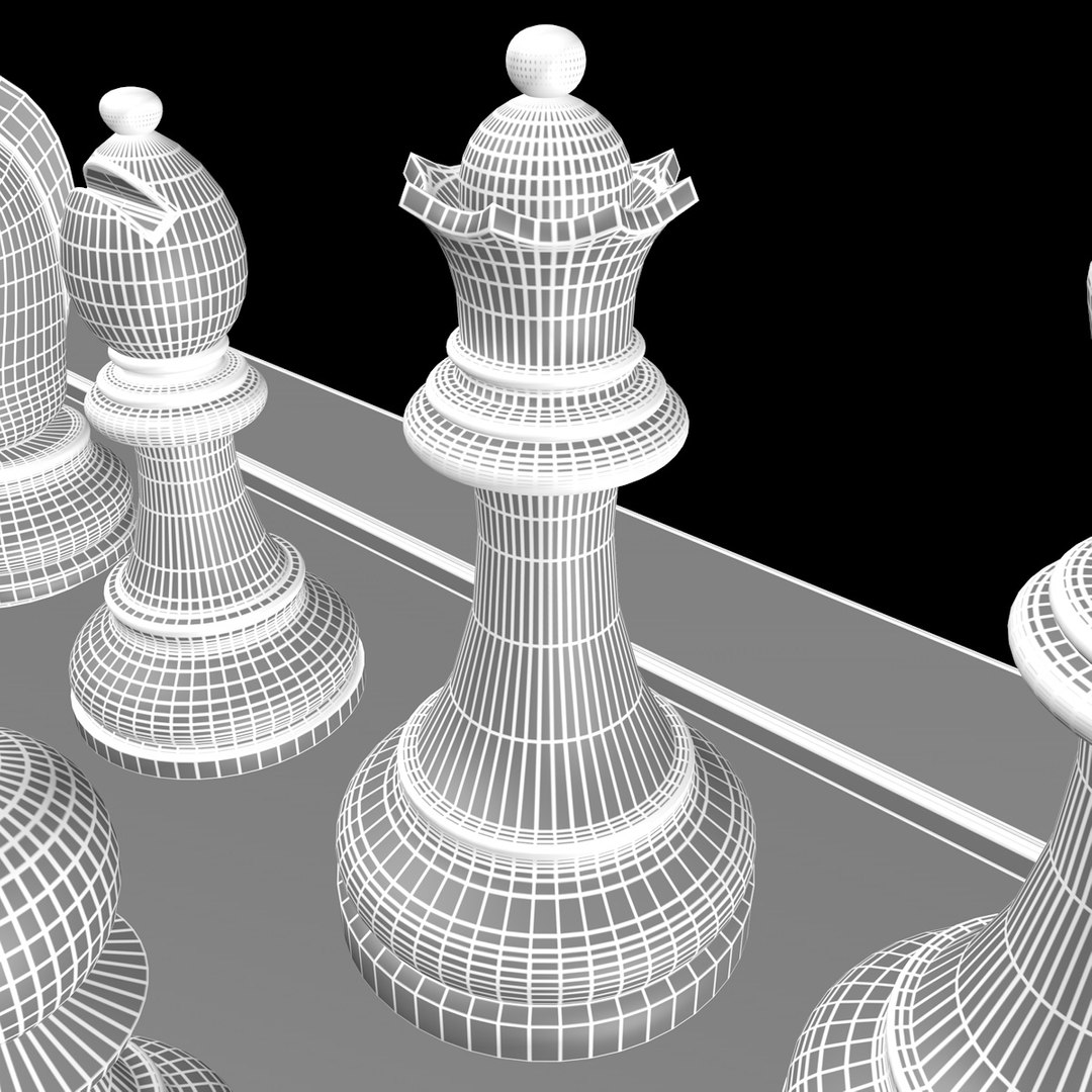 Chess Set Hd 3d Model