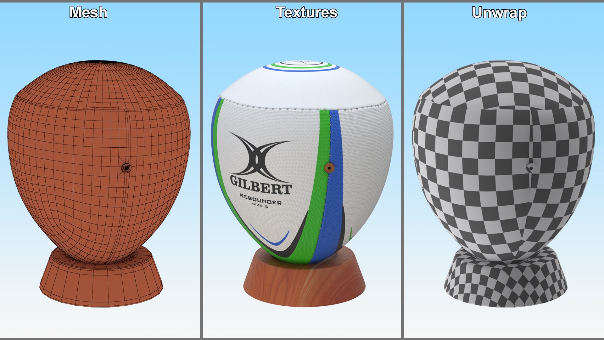 3D Rugby Reflex Training Ball On Stand Model - TurboSquid 2299639