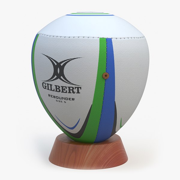 modelo 3d Pelota de entrenamiento de reflejos de rugby en soporte ...
