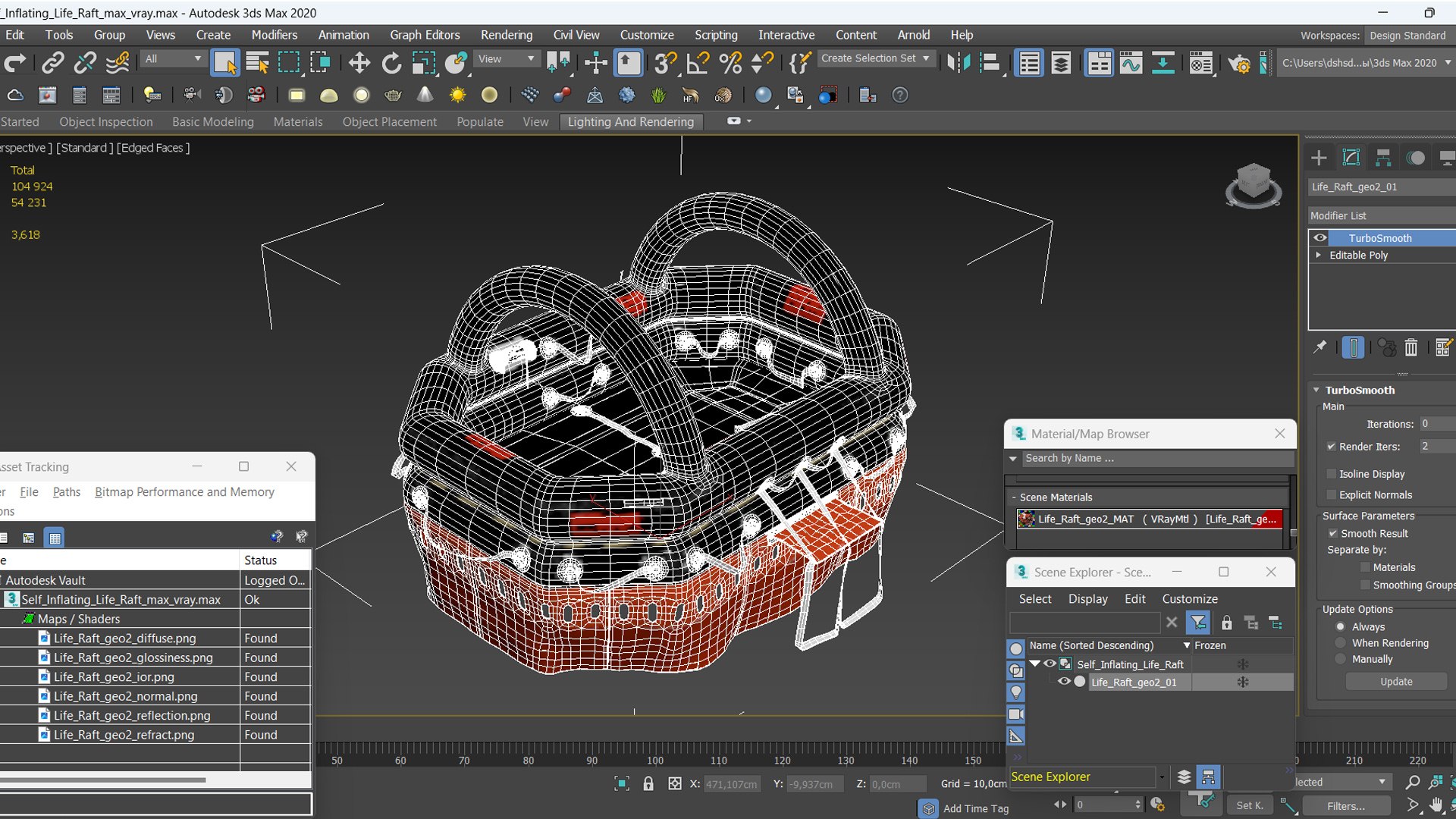 Self Inflating Life Raft 3D Model - TurboSquid 2318231