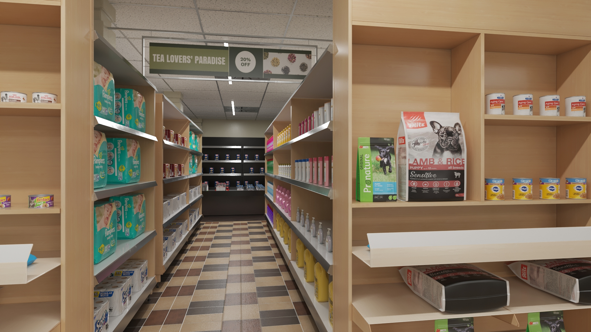 3D Grocery Store With Range Of Products Model - TurboSquid 2385520
