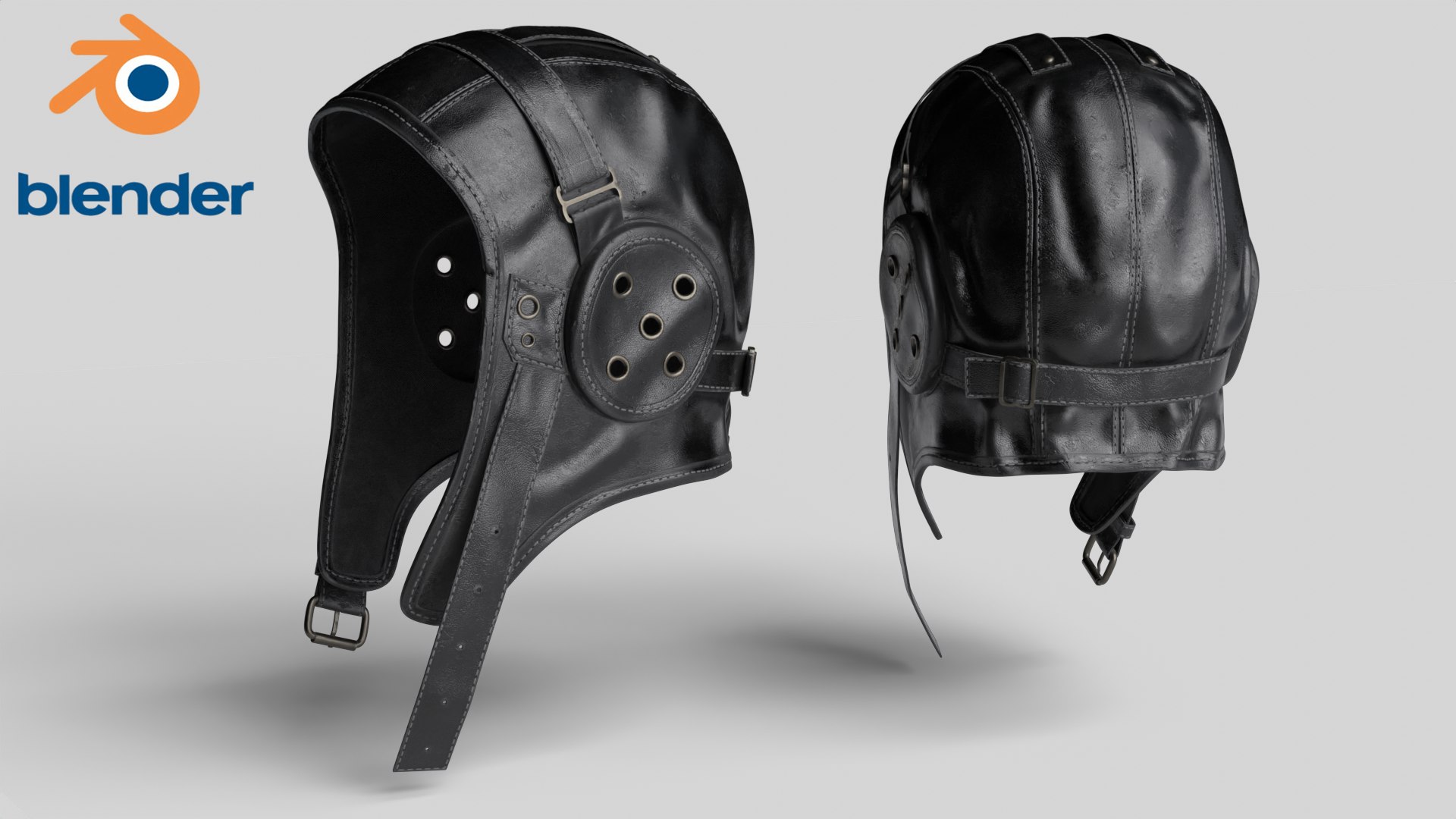 3D Leather Aviator Hat 3 Colors Model - TurboSquid 2142741