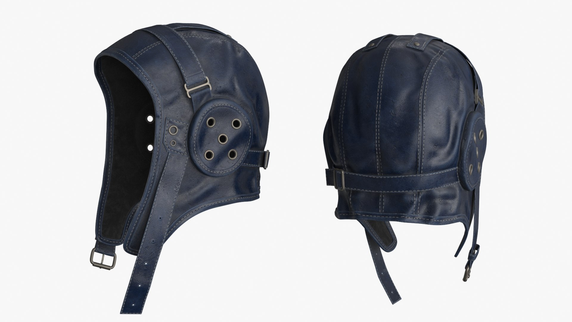 3D Leather Aviator Hat 3 Colors Model - TurboSquid 2142741