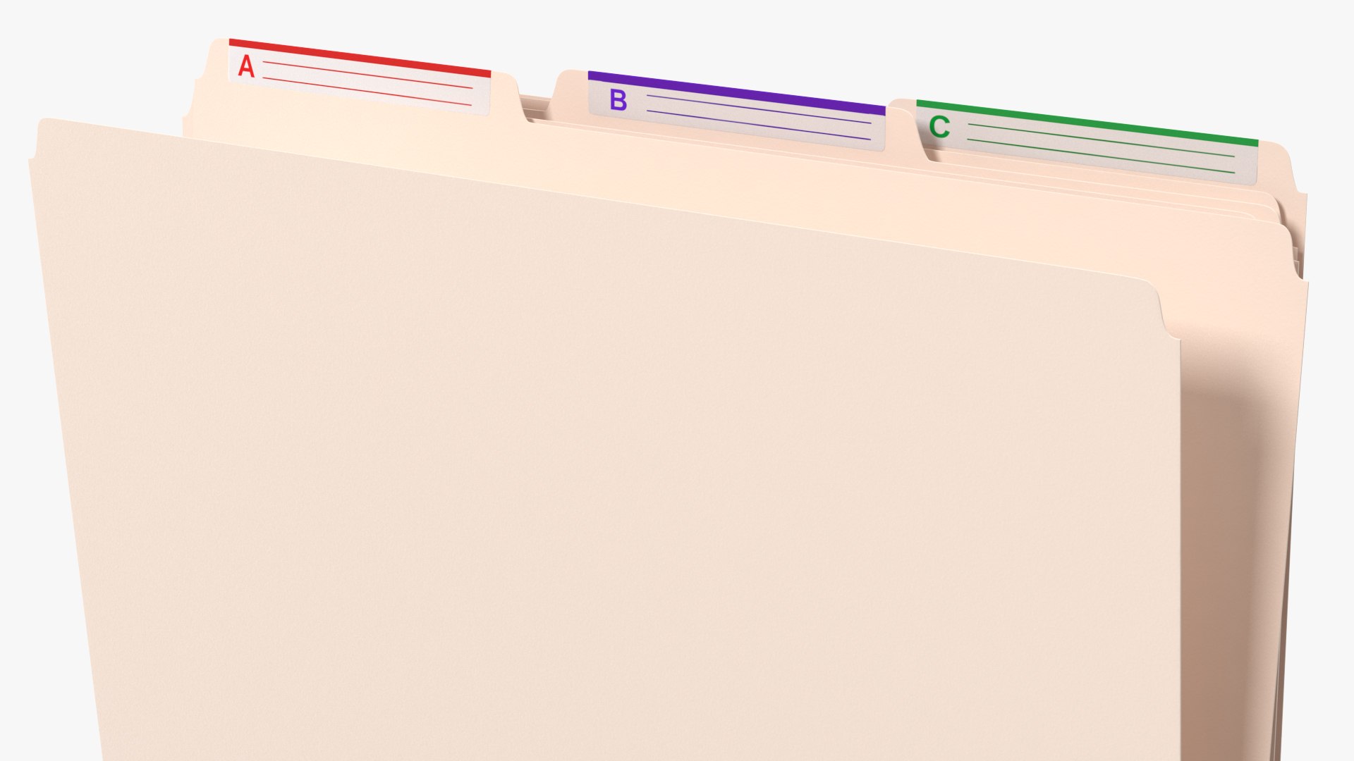 3D Cardboard File Folder Biege Model - TurboSquid 1797885