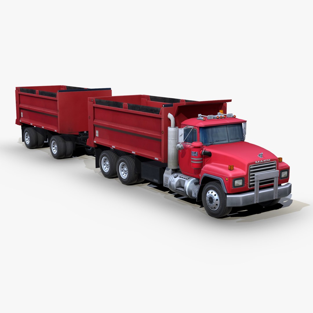 Mack RD690S Dump Truck Trailer S02 1994 Model - TurboSquid 1862533