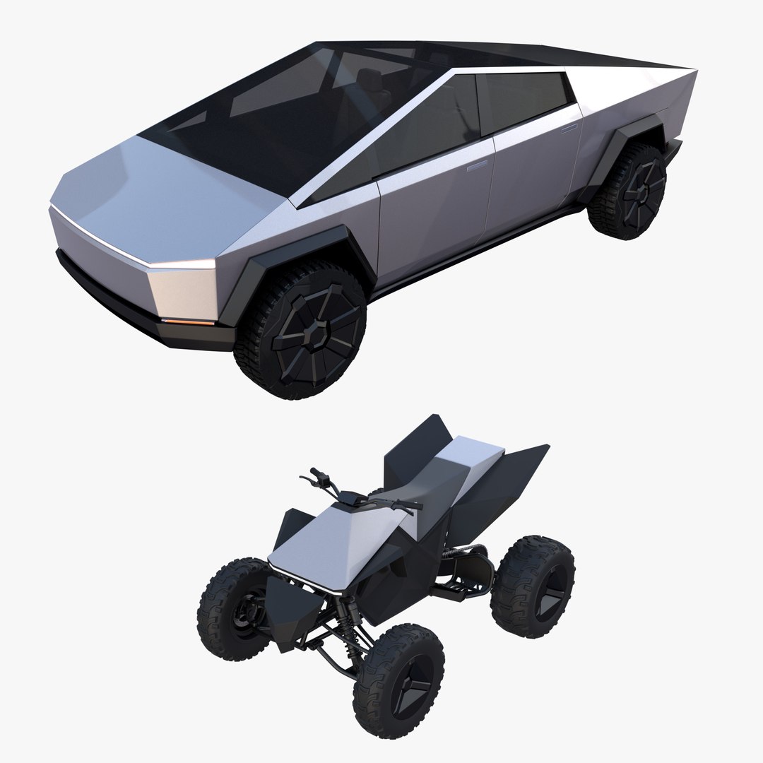 Tesla Cybertruck Cyberquad Pack 3D Model - TurboSquid 1600227