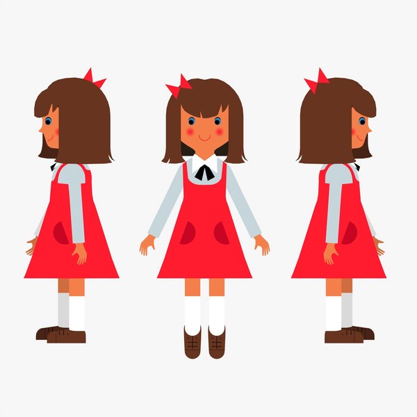 3d model wooden toy characters