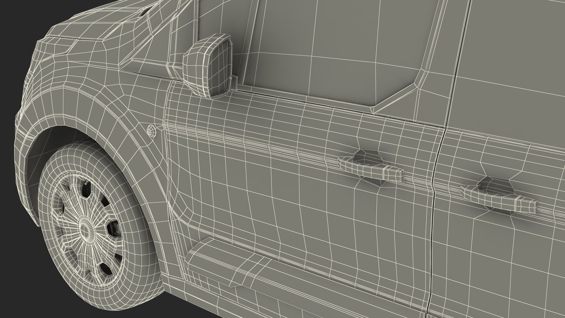 Ford Transit Connect Tailgate White 3D - TurboSquid 1828158