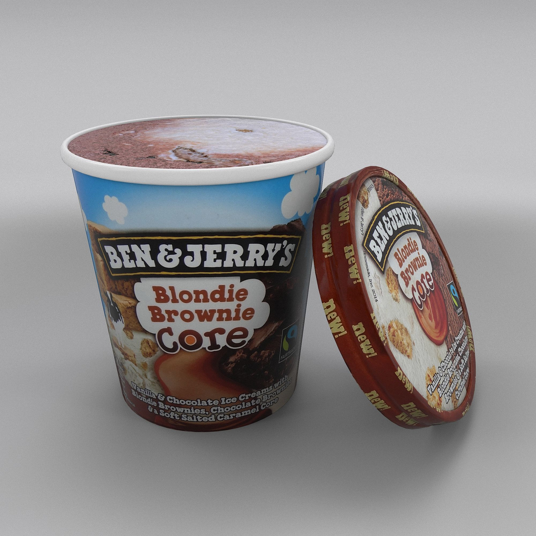 3D Ben and Jerrys Blondie Brownie Core - TurboSquid 2014392