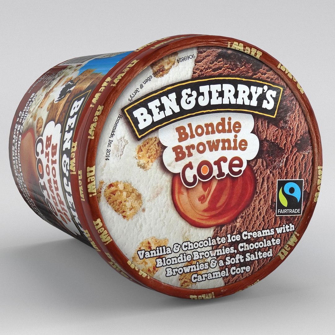 3D Ben and Jerrys Blondie Brownie Core - TurboSquid 2014392