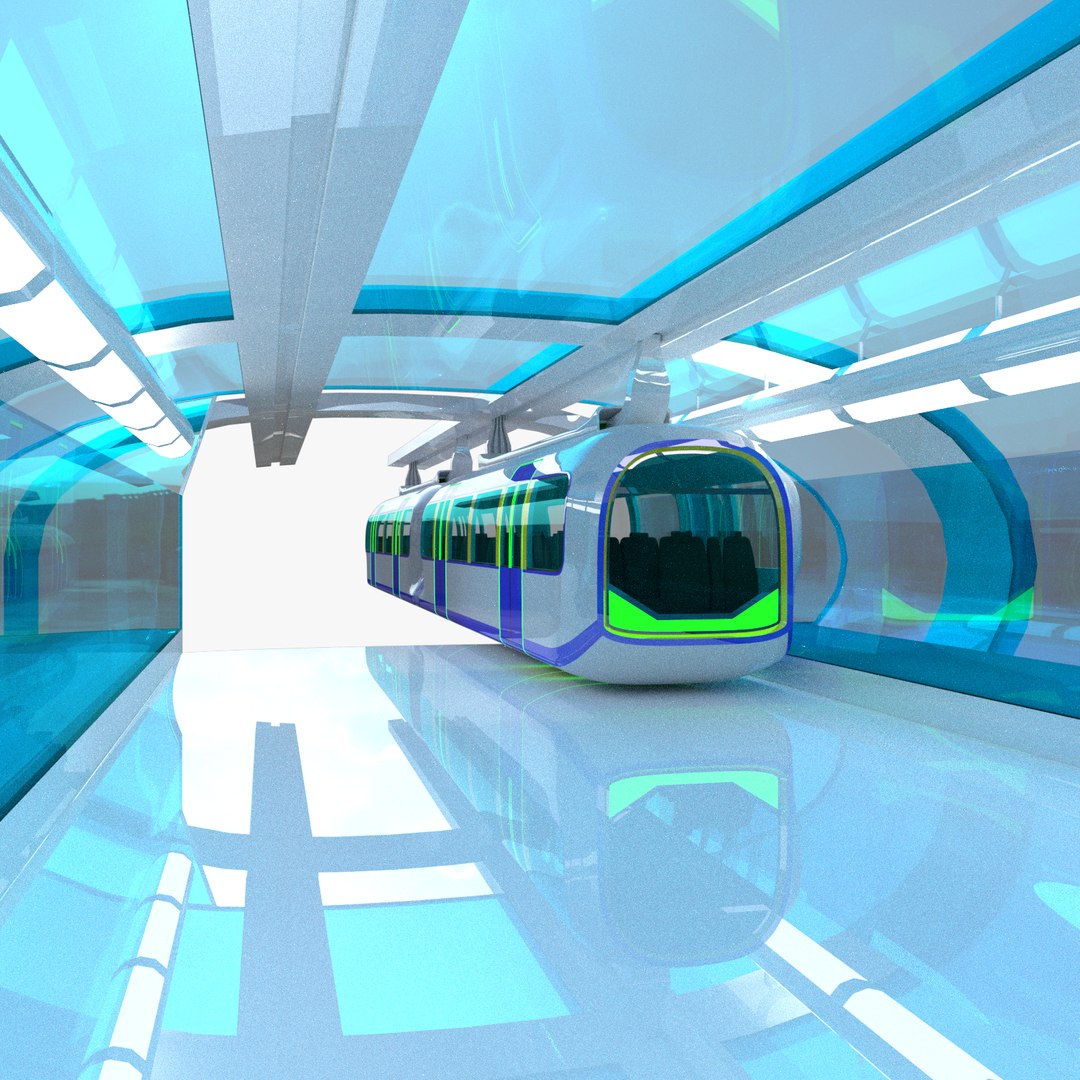 3D Monorail Train Station - TurboSquid 1311659