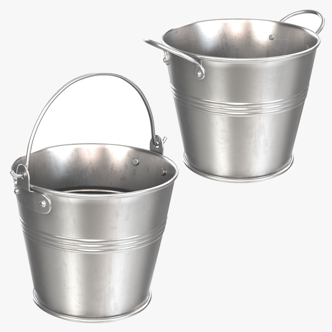 Metal Bucket Collection Model - TurboSquid 2056801