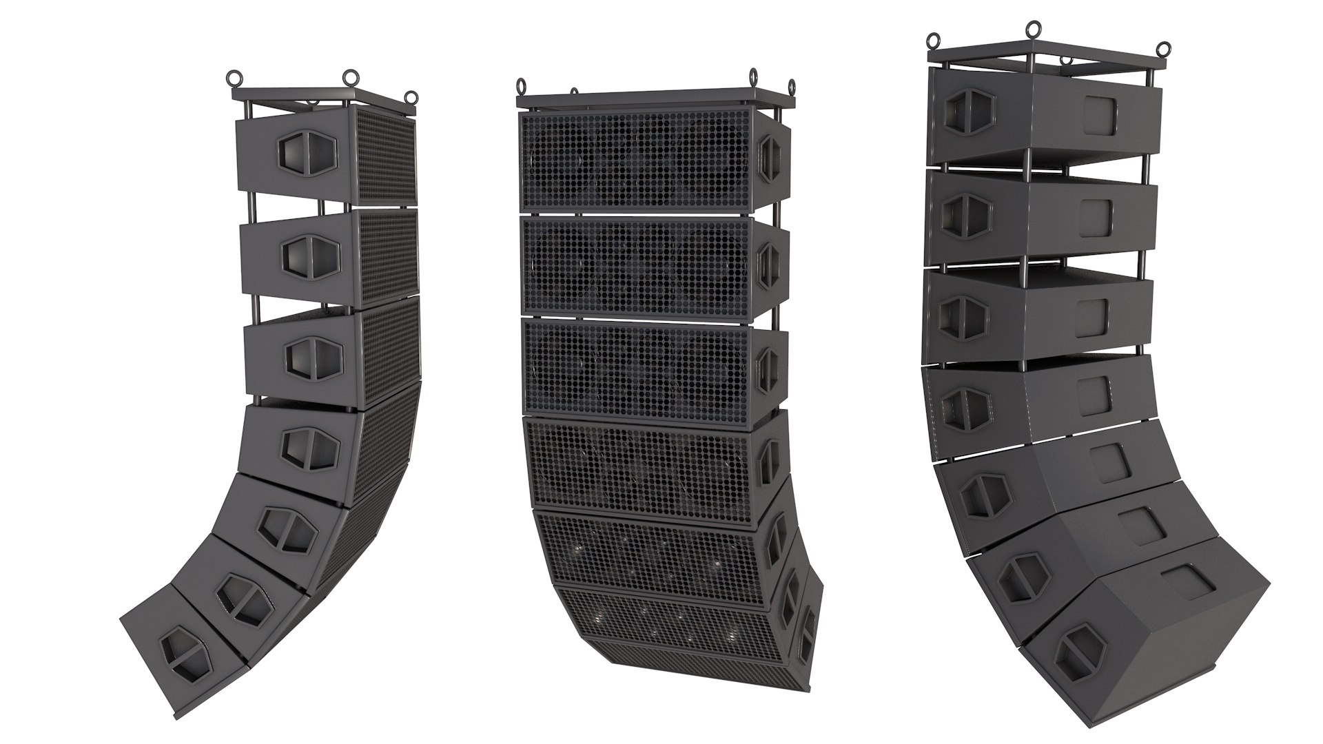 3D Model Linear Array Speaker System - TurboSquid 2293967