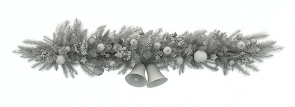3D garland holiday model - TurboSquid 1650426