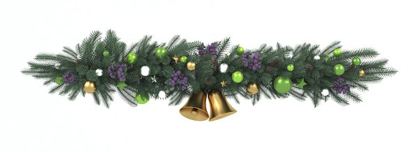 3D garland holiday model - TurboSquid 1650426