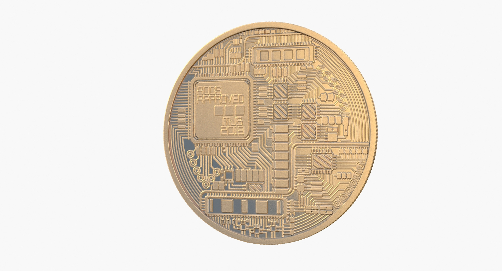 3D Gold Bitcoin Coin Model - TurboSquid 1210071
