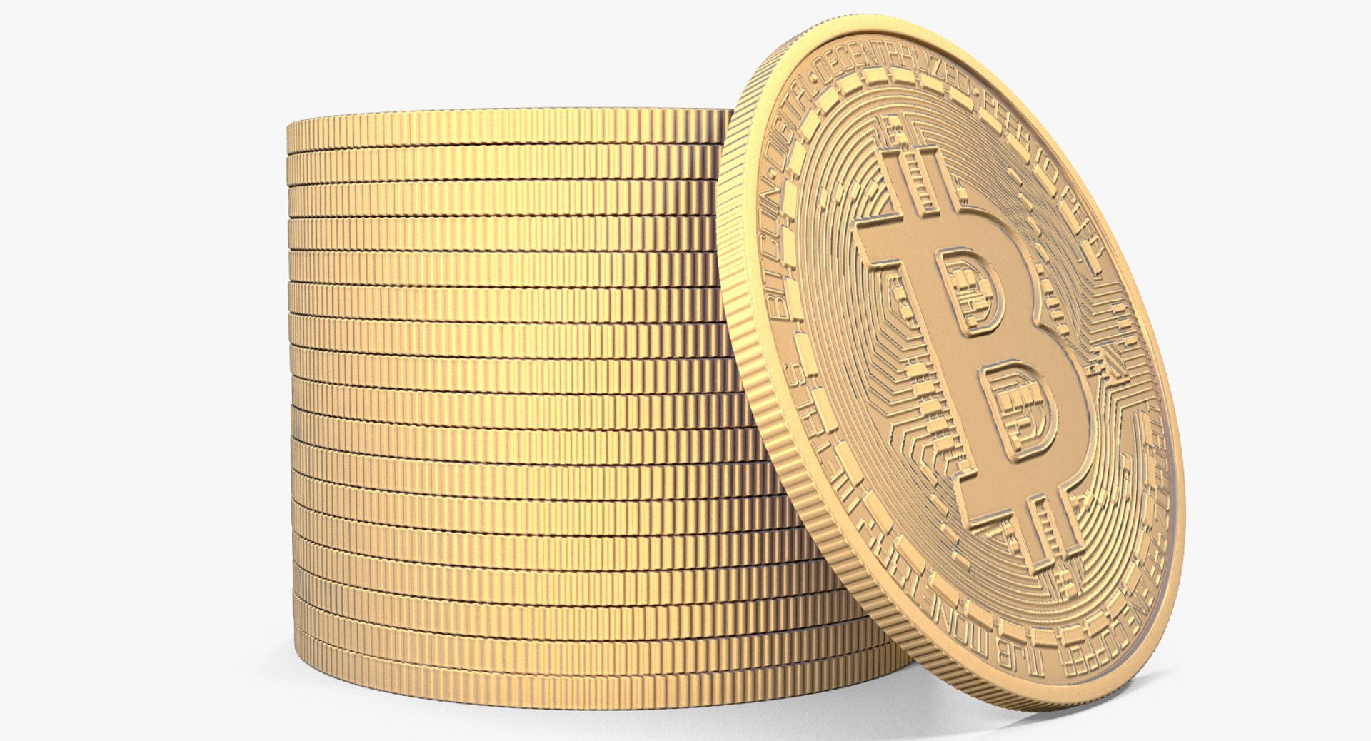 3D Gold Bitcoin Coin Model - TurboSquid 1210071