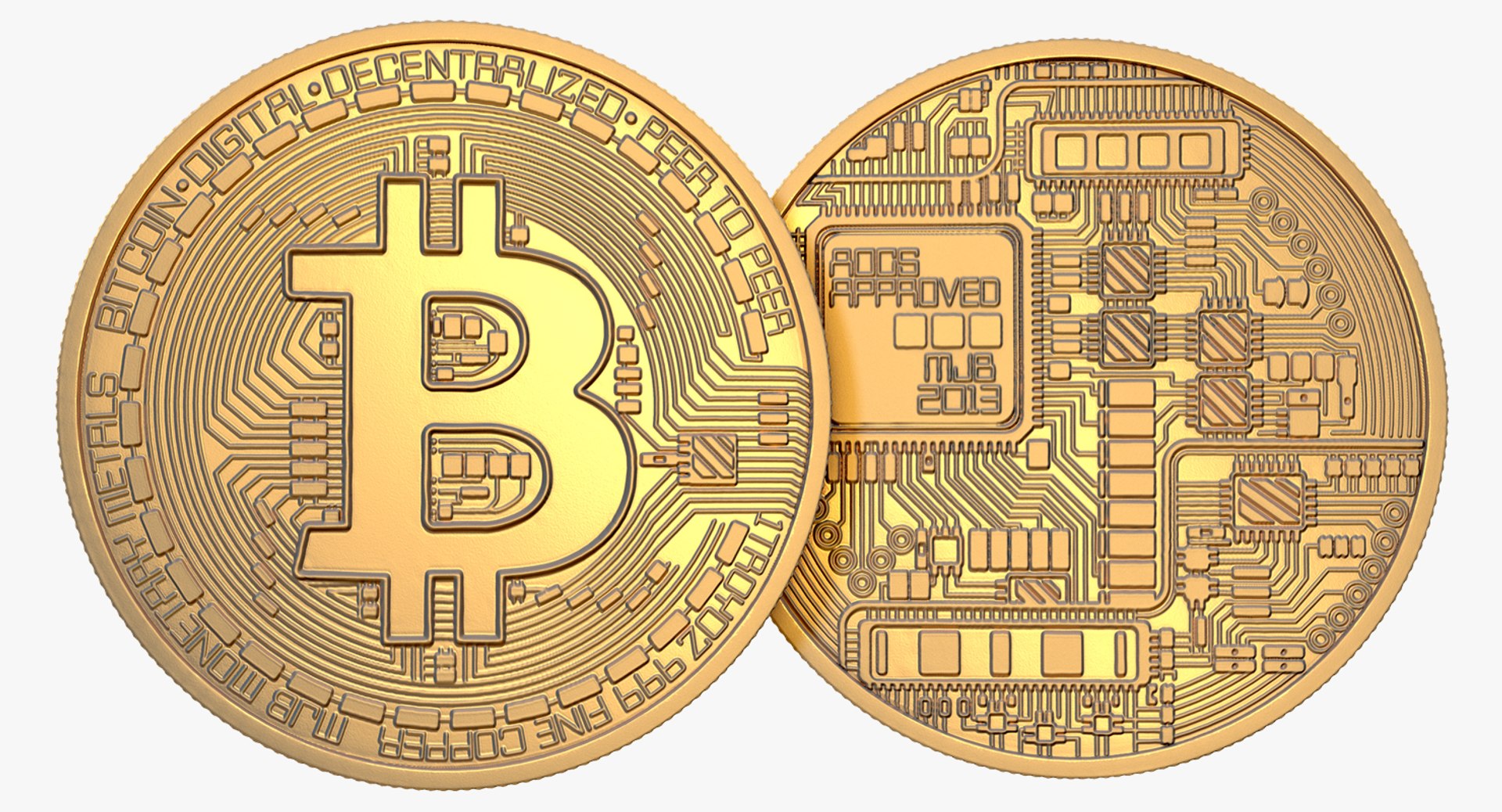 3D Gold Bitcoin Coin Model - TurboSquid 1210071