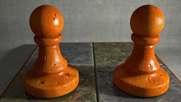 small chess board pawn 3d obj