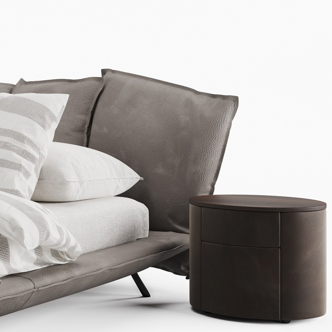 Cierre Imbottiti Don Bed and Moon Bedside Table model - TurboSquid 1771985
