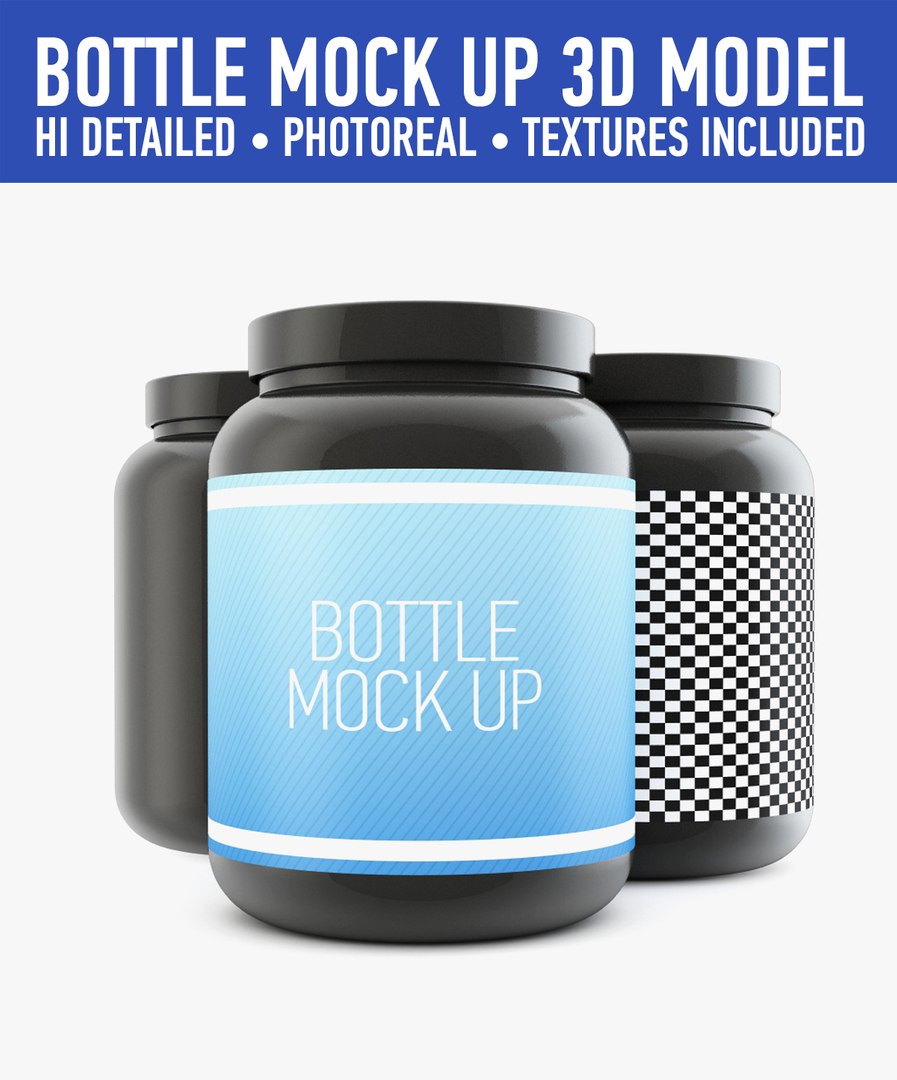 3d plastic bottle model