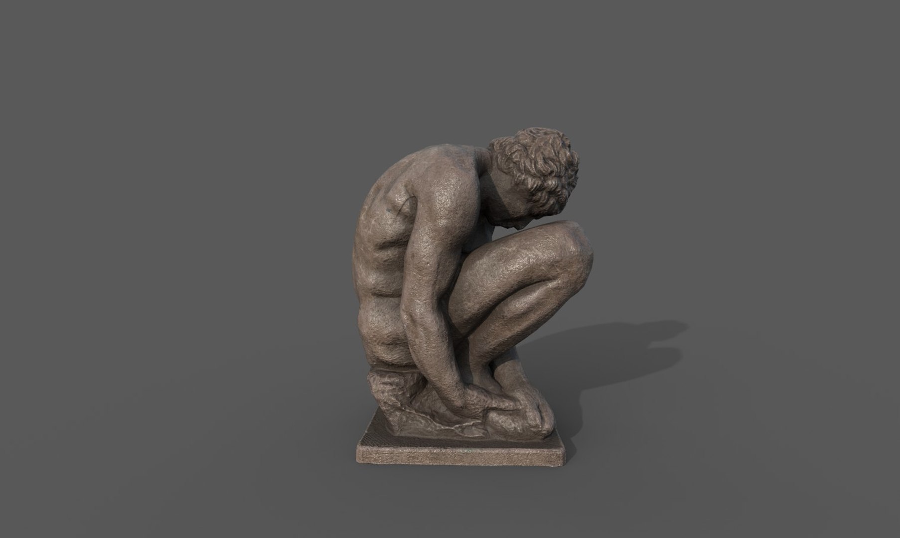 The Crouching Boy Statue Model - TurboSquid 1825707