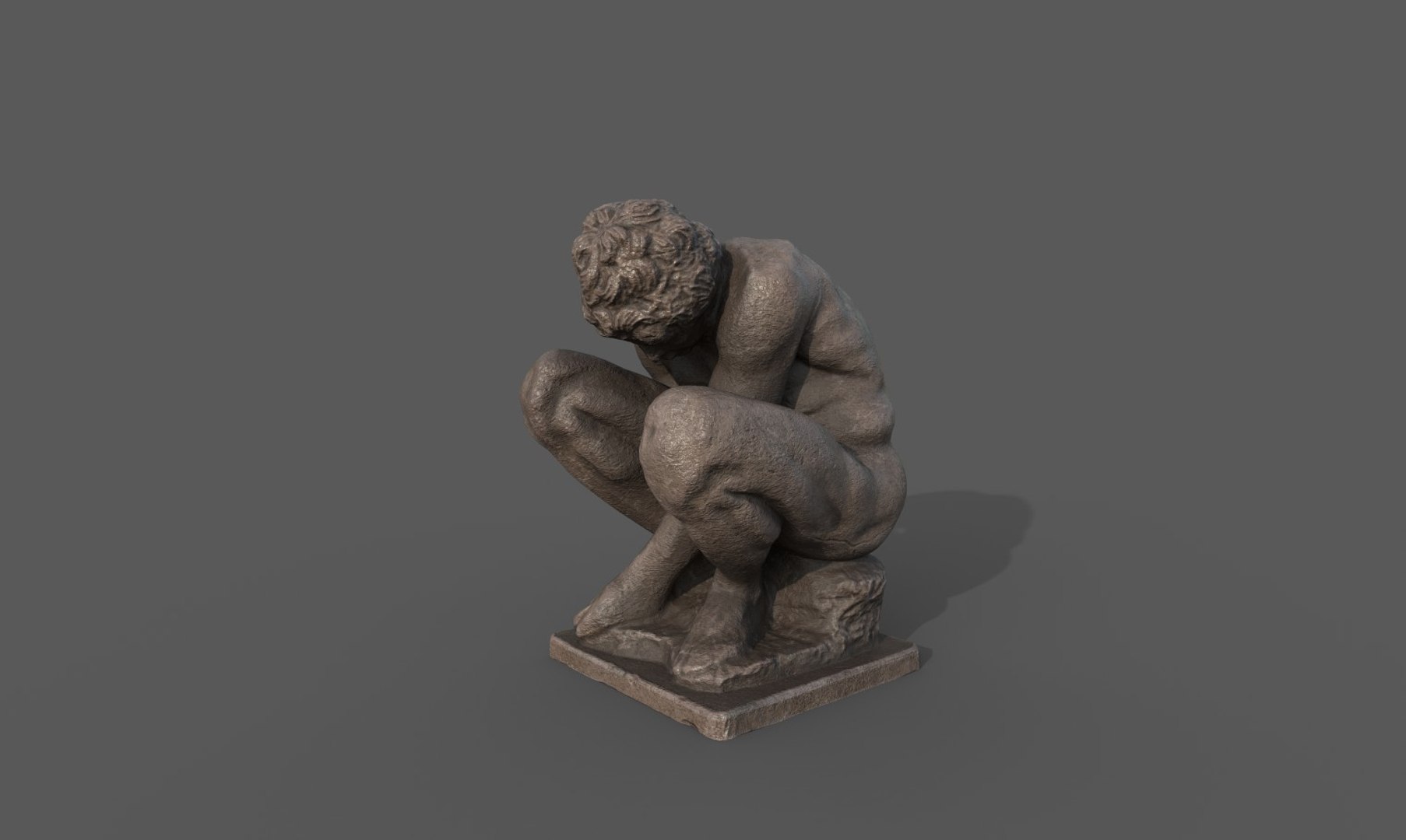 The Crouching Boy Statue Model - TurboSquid 1825707