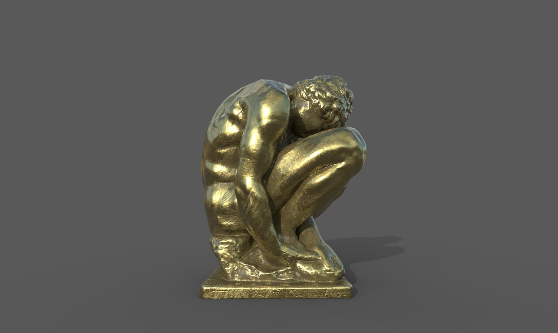 The Crouching Boy statue model - TurboSquid 1825707