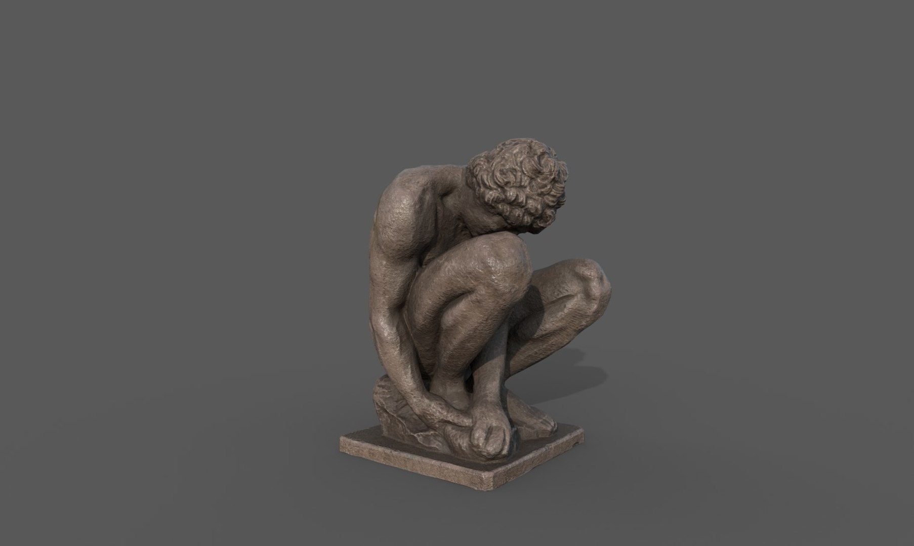 The Crouching Boy Statue Model - TurboSquid 1825707