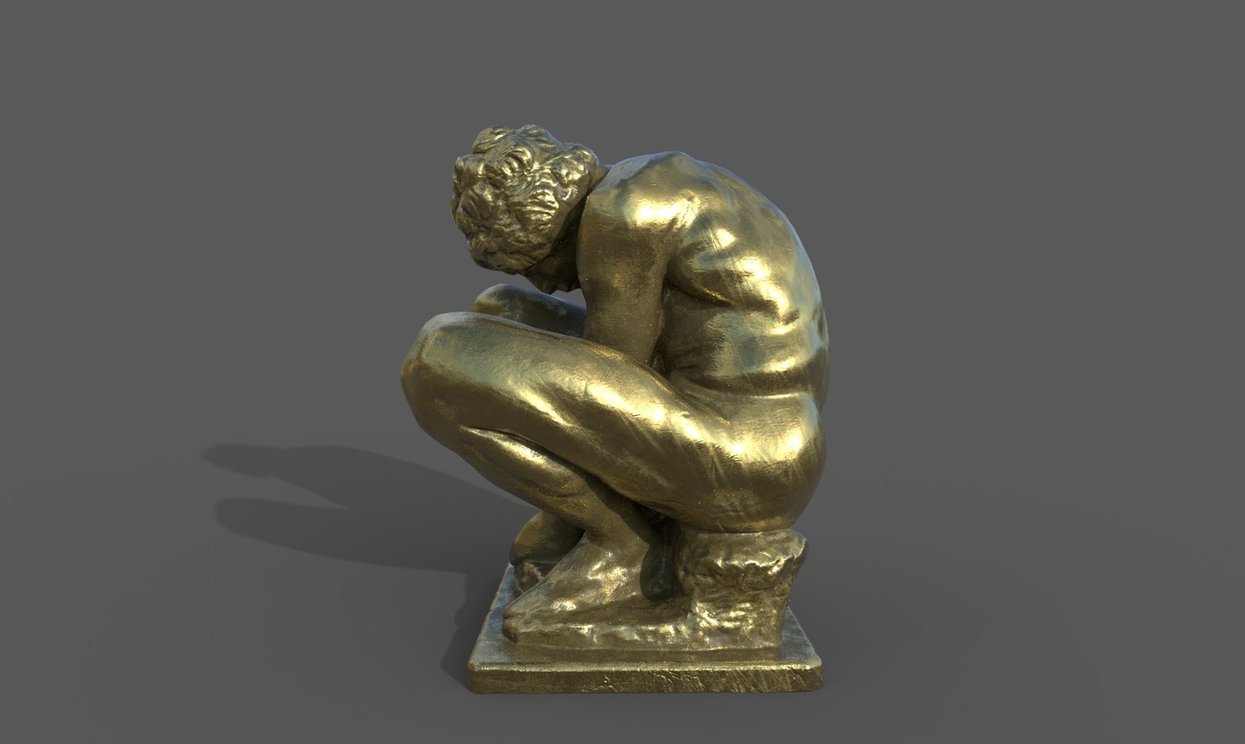 The Crouching Boy statue model - TurboSquid 1825707