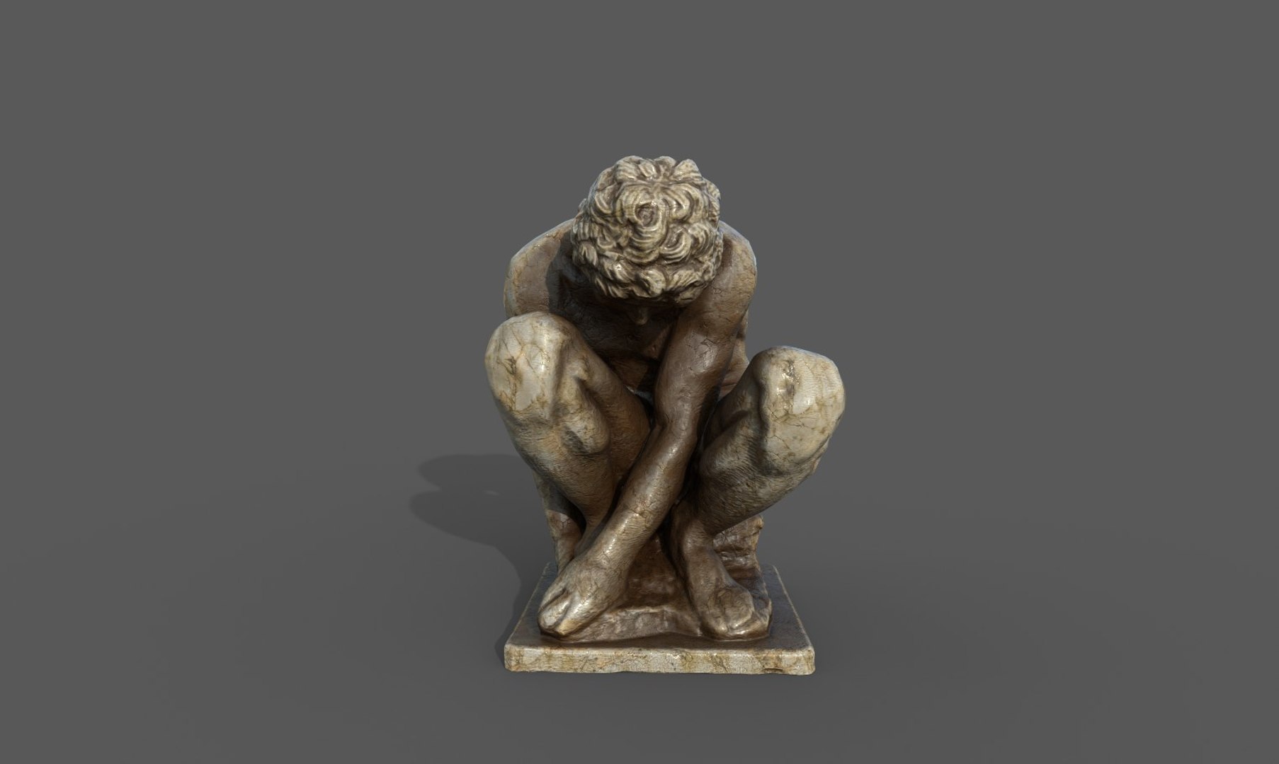 The Crouching Boy Statue Model - TurboSquid 1825707