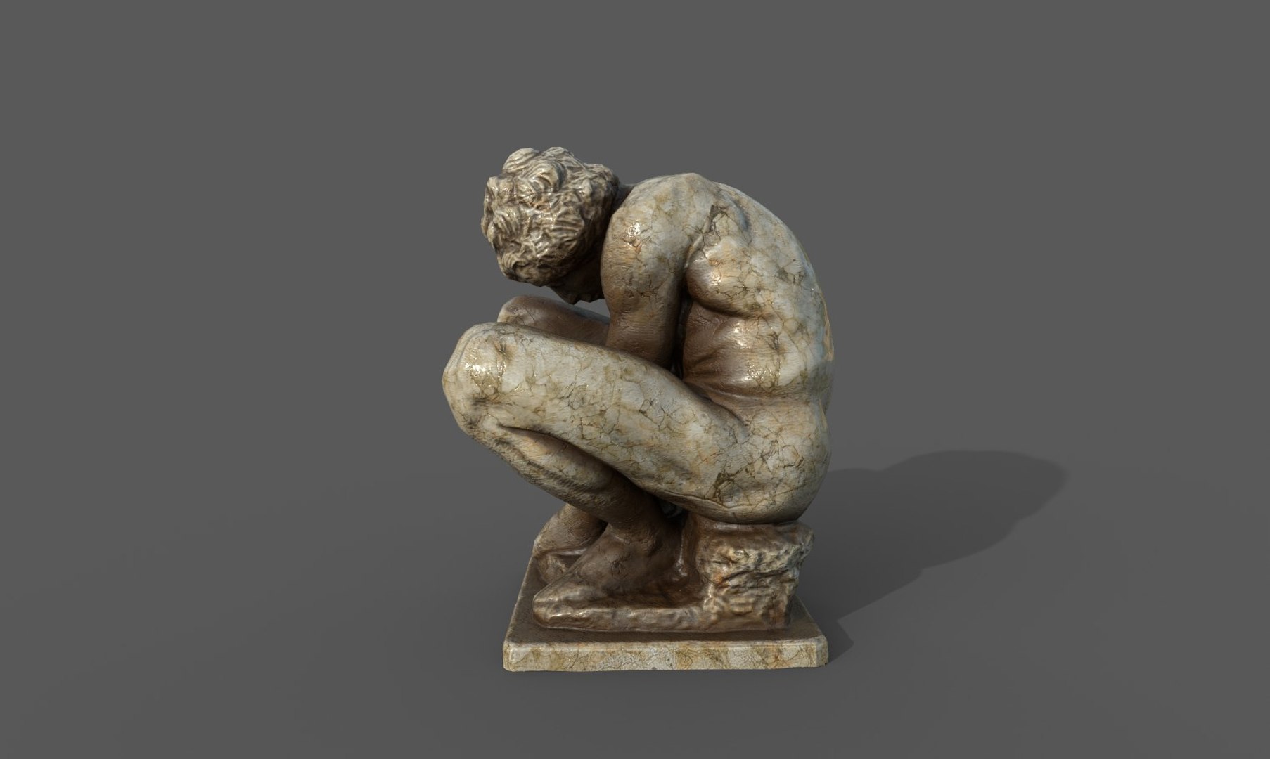 The Crouching Boy Statue Model - TurboSquid 1825707