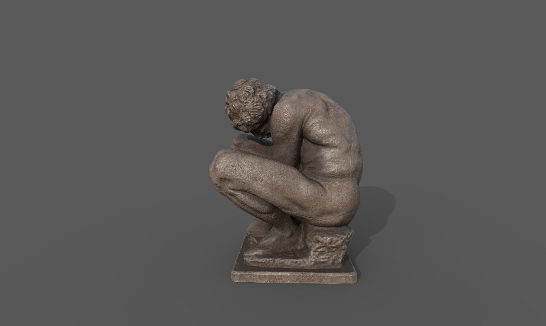 The Crouching Boy Statue Model - TurboSquid 1825707